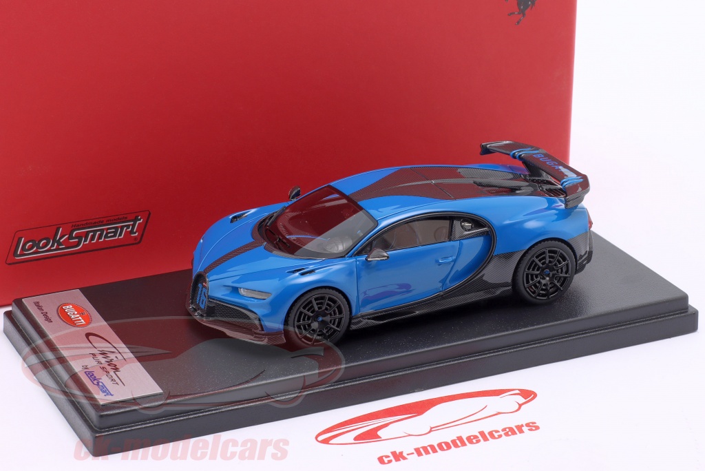 LookSmart 1:43 Bugatti Chiron Pur Sport 建設年 2020 青 / 黒 LS520A モデル 車 LS520A