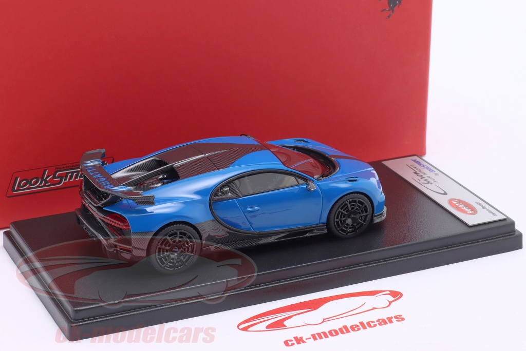 LookSmart 1:43 Bugatti Chiron Pur Sport 建設年 2020 青 / 黒 LS520A モデル 車 LS520A