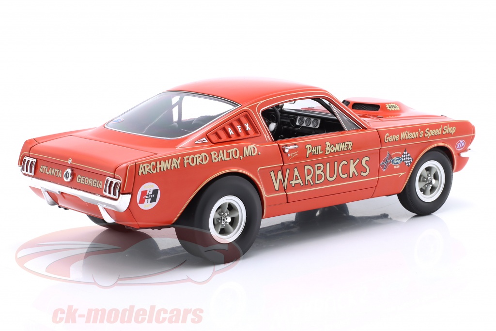 GMP 1:18 Ford Mustang A/FX Warbucks Phil Bonner Baujahr 1965 rot ...