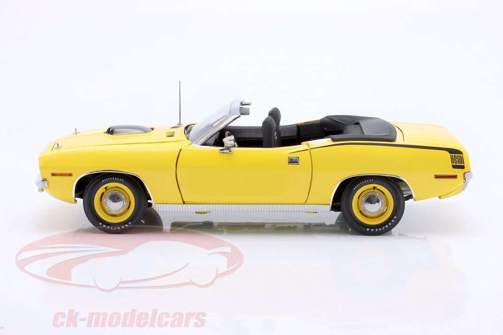 GMP 1:18 Plymouth Cuda Convertible year 1970 yellow A1806129 model car ...