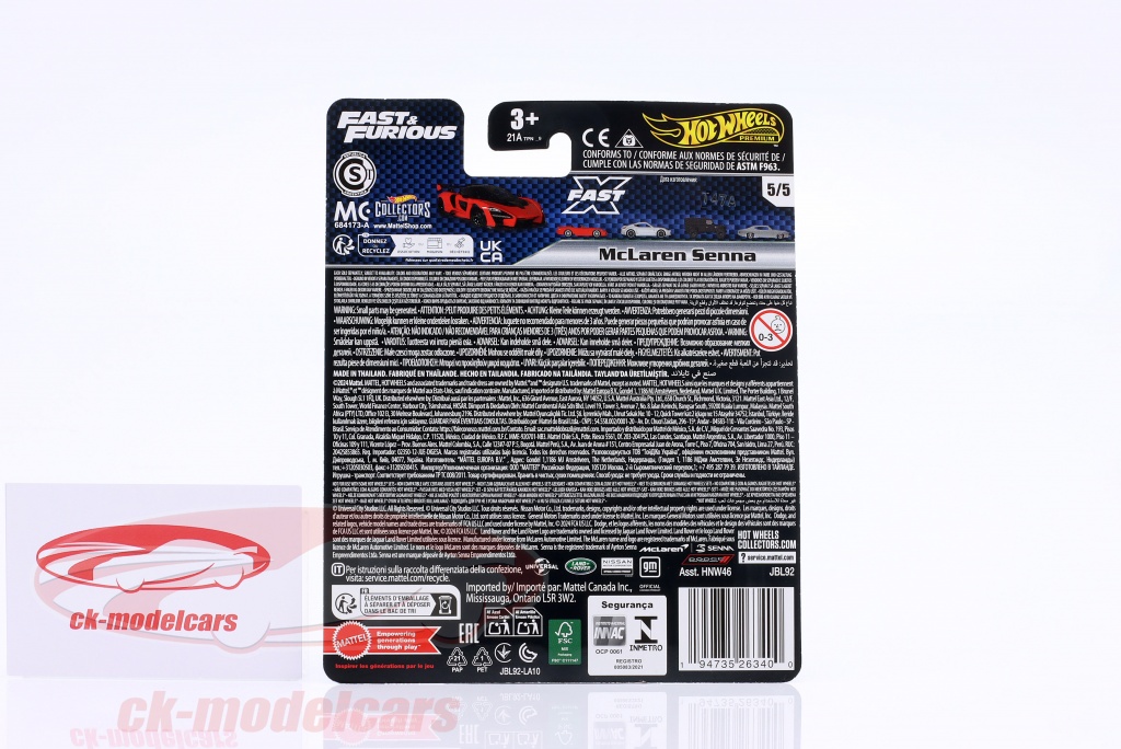 HotWheels 1:64 McLaren Senna (Fast & Furious) rot JBL92 Modellauto ...