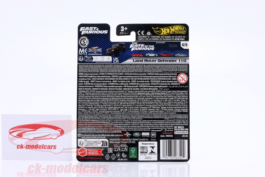 HotWheels 1:64 Land Rover Defender 110 (Fast & Furious) black JBL98 ...