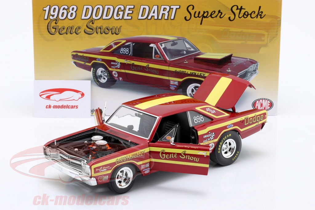 GMP 1:18 Dodge Dart Super Stock Gene Snow year 1968 red / yellow ...