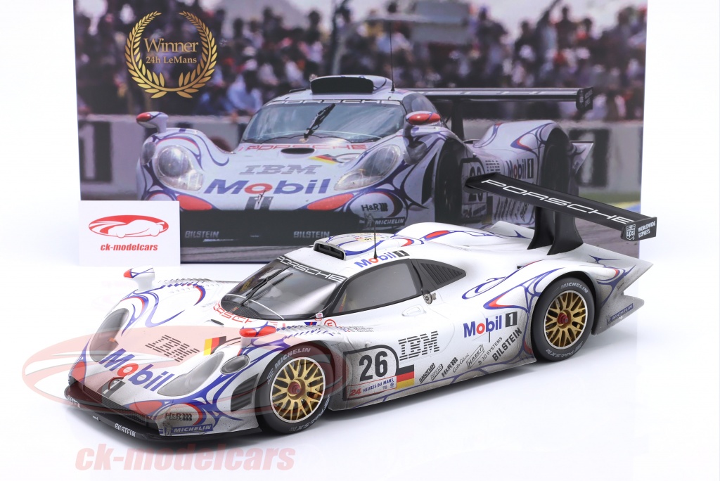 WERK83 1:12 Porsche 911 GT1 #26 Winner 24h LeMans 1998 Dirty Version CK94107 model car CK94107 ...