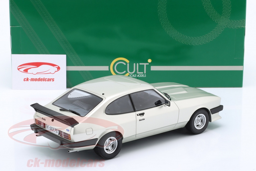 Cult Scale Models 1:18 Ford Capri 2.8 Turbo year 1981 silver metallic ...