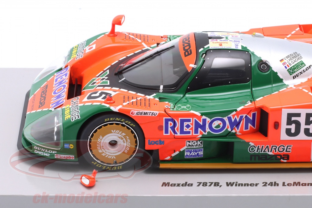 WERK83 1:18 Mazda 787B #55 gagnant 24 heures Le Mans 1991 Weidler, Herbert, Gachot /2e choix ...