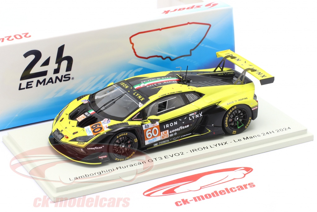 Spark 1:43 Lamborghini Huracan GT3 Evo 2 #60 24h LeMans 2024 S9151 ...