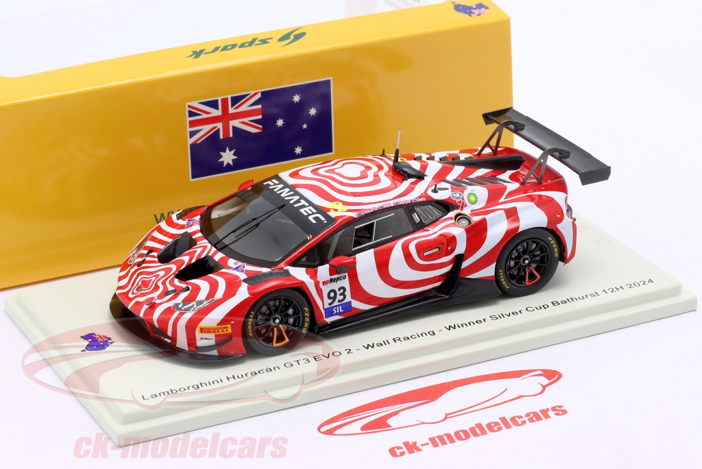 Spark 1:43 Lamborghini Huracan GT3 Evo 2 #93 12º 12h Bathurst 2024 Wall ...