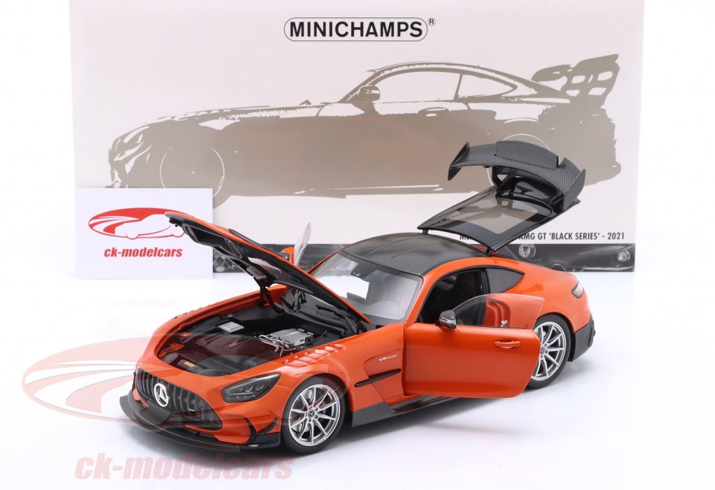 Minichamps 1:18 Mercedes-Benz AMG GT Baujahr 2021 orange / silberne Felgen 110032024 Modellauto ...