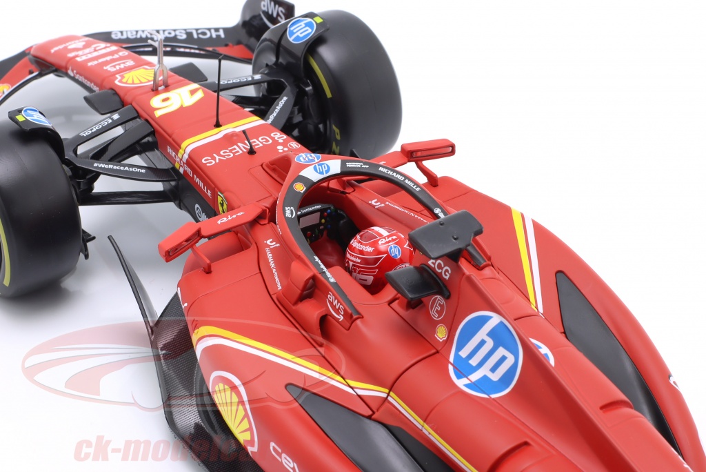 Bburago 1:18 Charles Leclerc Ferrari SF-24 #16 3ème Imola GP formule 1 ...