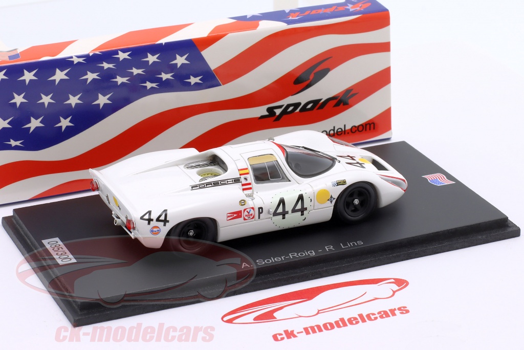 Spark 1:43 Porsche 907 #44 4番目 12h Sebring 1969 Soler-Roig, Lins US273 モデル 車 US273 9580006792730