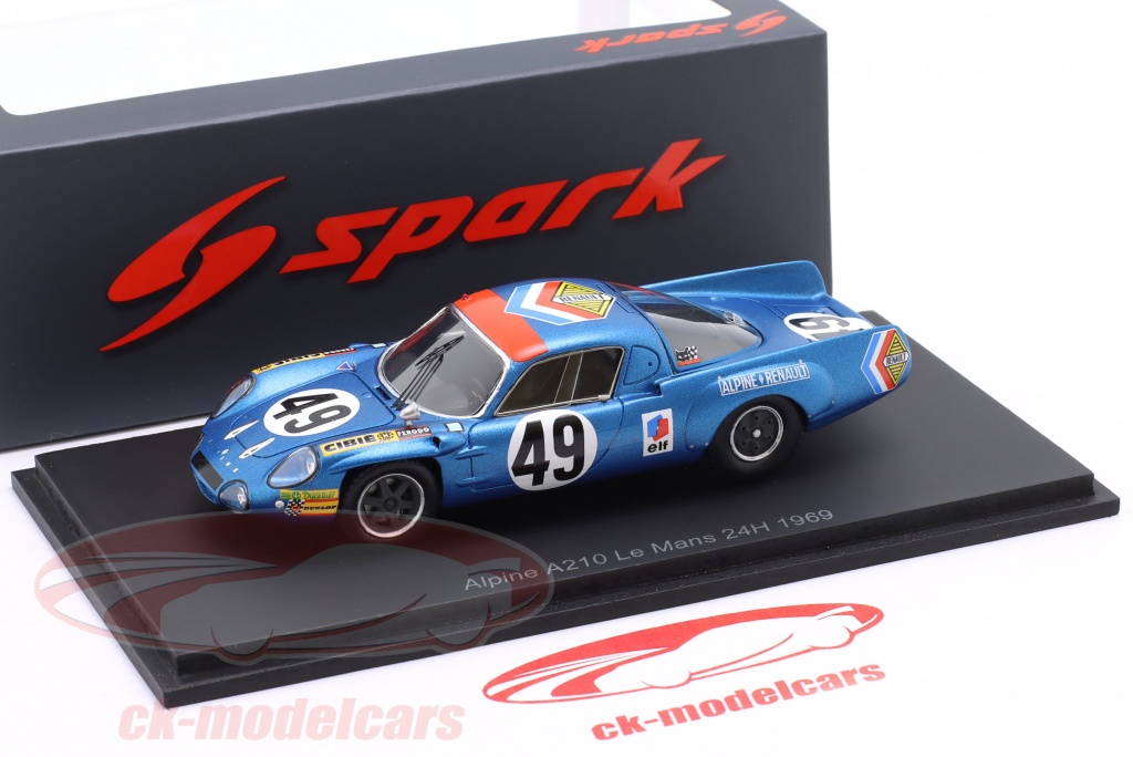 Spark 1:43 Alpine A210 #49 24h LeMans 1969 Foucteau, Compain S5696 ...