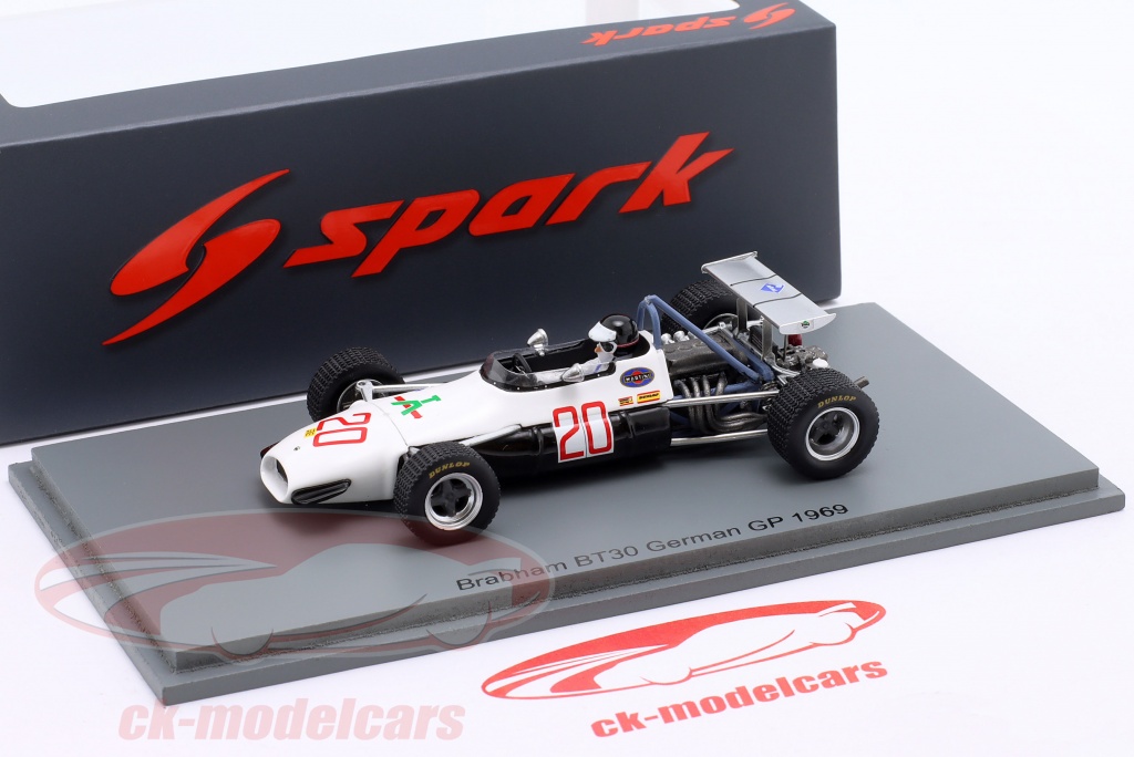 Spark 1:43 Kurt Ahrens Brabham BT30 #20 7ème Allemagne GP formule 2 1969 S8305 modèle voiture ...