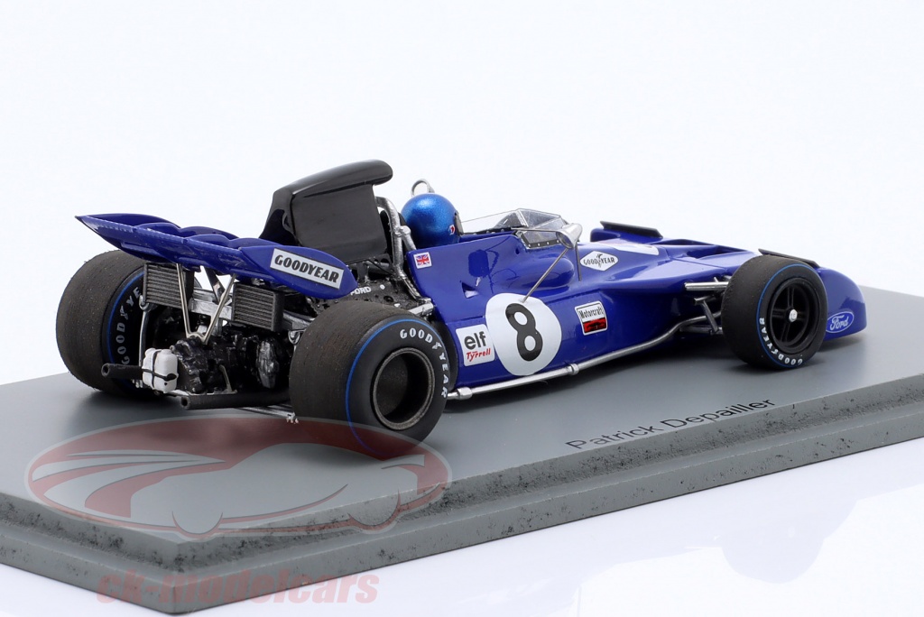 Spark 1:43 Patrick Depailler Tyrrell 004 #8 フランス GP 式 1 1972 S7219 モデル ...