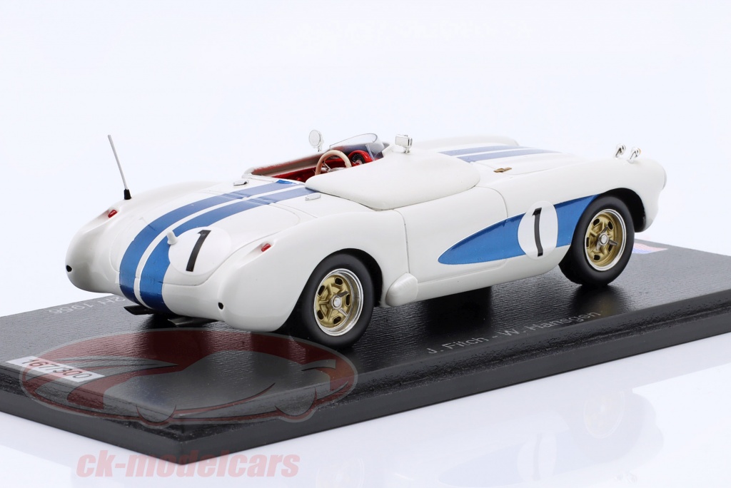 Spark 1:43 Chevrolet Corvette C1 #1 gagnant S8.0 12h Sebring 1956 Fitch ...