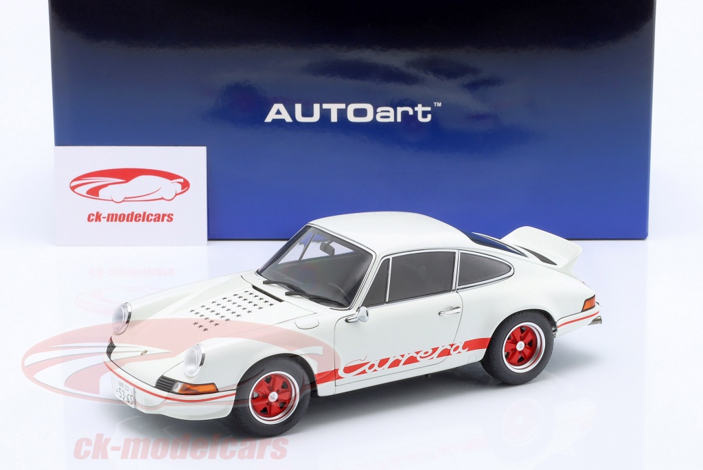 AUTOart 1:18 Porsche 911 Carrera 2.7 RS "The Circuit Wolf" white / red ...