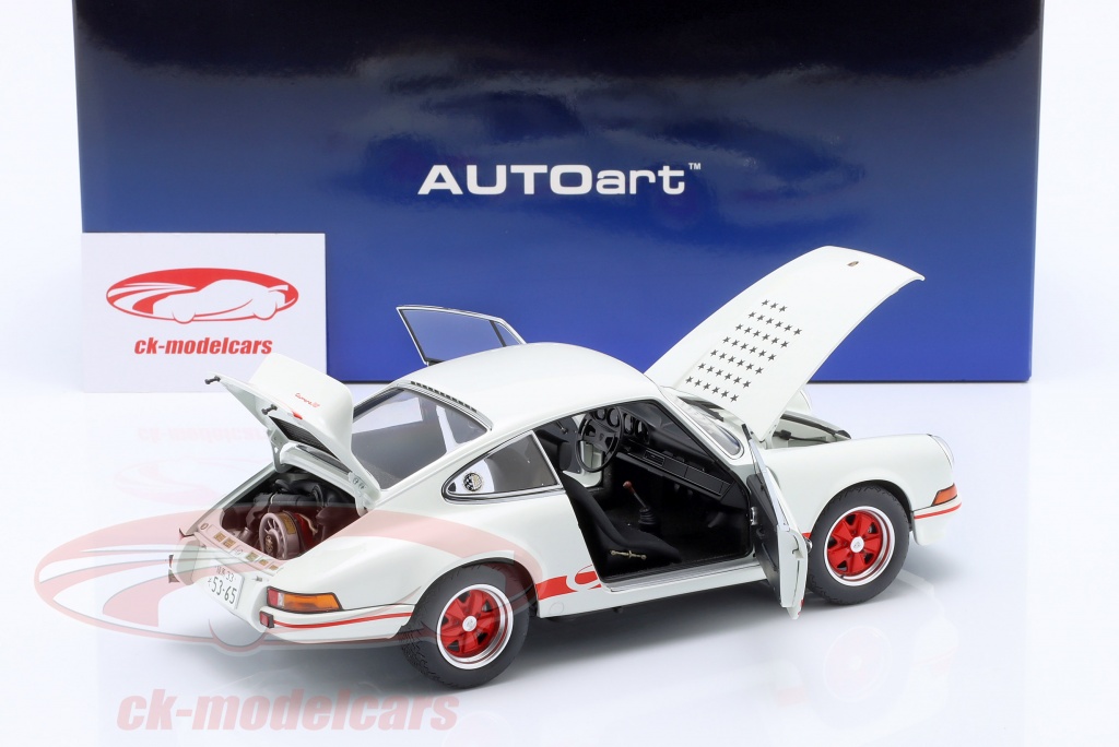 AUTOart 1:18 Porsche 911 Carrera 2.7 RS "The Circuit Wolf" white / red ...