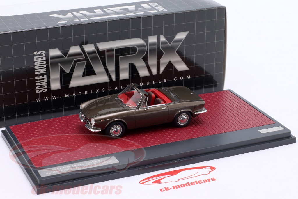 Matrix 1:43 Alfa Romeo Giulia GT Spider Prototipo year 1963 brown ...