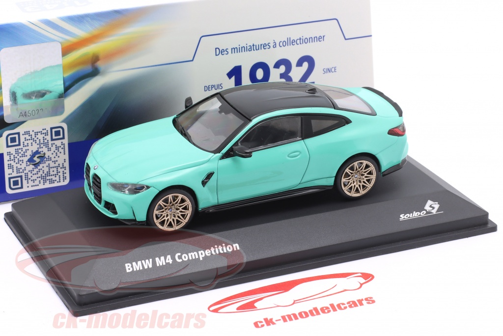 Solido 1:43 BMW M4 (G82) Competition Year 2023 mint green S4316002 model car S4316002 421438245 ...