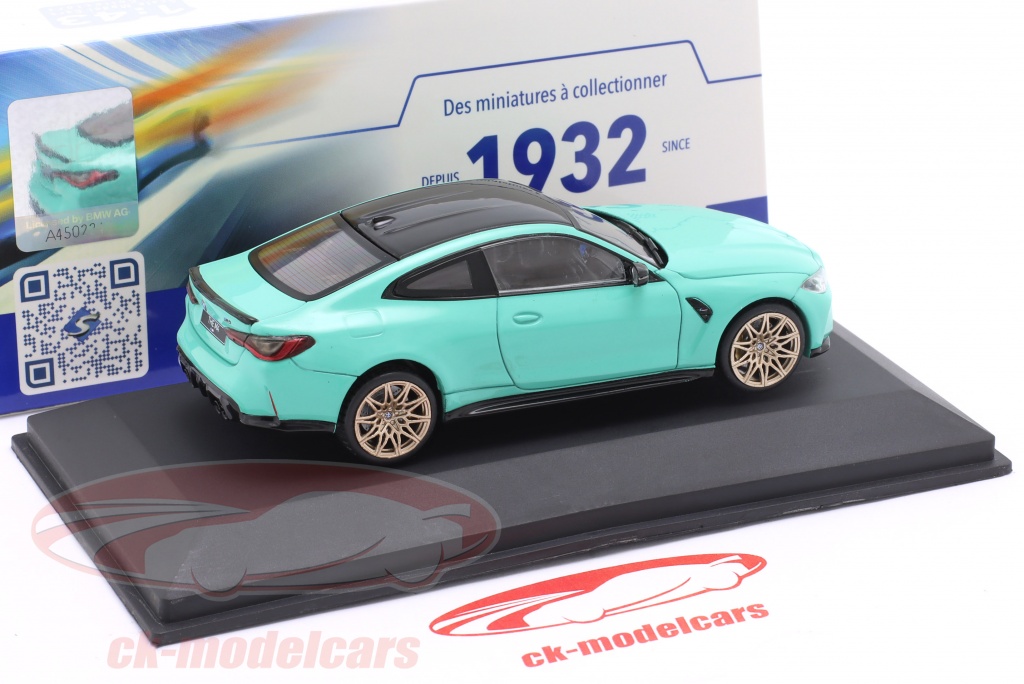 Solido 1:43 BMW M4 (G82) Competition Bouwjaar 2023 munt groente S4316002 model auto S4316002 ...