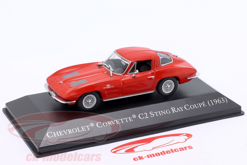 Altaya 1:43 Chevrolet Corvette C2 Sting Ray Coupe Year 1963 red CK94582 ...