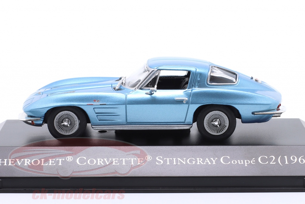 Altaya 1:43 Chevrolet Corvette Stingray Coupe C2 Year 1963 blue CK94576 ...