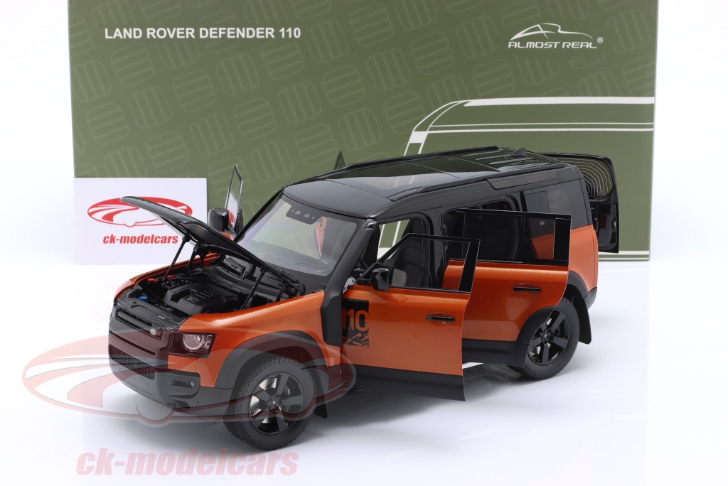 Almost Real 1:18 Land Rover Defender 110 year 2020 orange / black ...