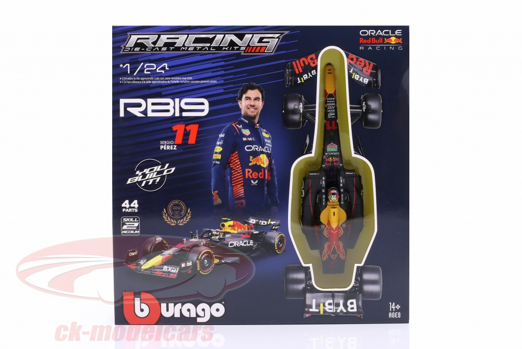 Bburago 1:24 Sergio Perez Red Bull RB19 #11 Formula 1 2023 Kit 18-28502 ...