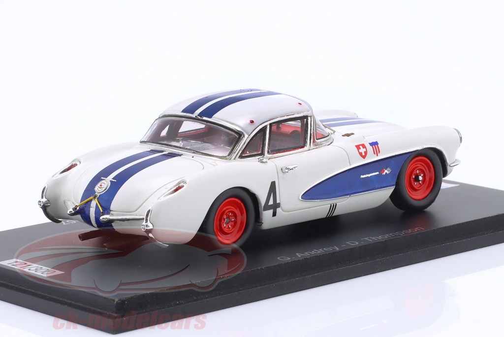 Spark 1:43 Chevrolet Corvette C1 #4 优胜者 GT5.0 12h Sebring 1957 Thompson ...