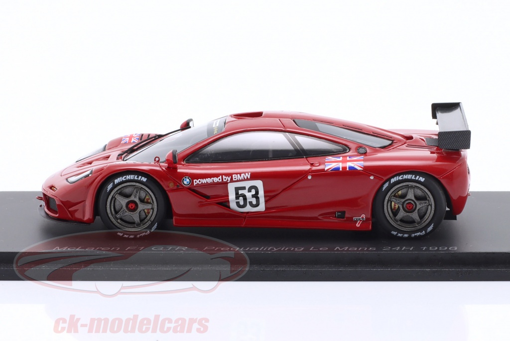 Spark 1:43 McLaren F1 GTR #53 Pre-Qualifying 24h LeMans 1996 Brabham ...