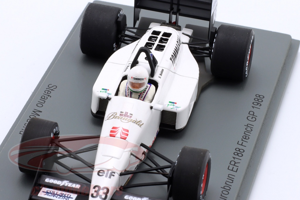 Spark 1:43 Stefano Modena EuroBrun ER188 #33 France GP Formula 1 1988 S7208 model car S7208 ...