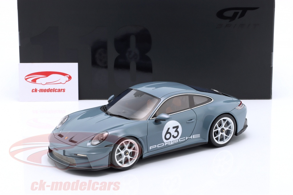GT-SPIRIT 1:18 Porsche 911 (992) S/T #63 建設年 2024 ショアブルー メタリック GT491 ...