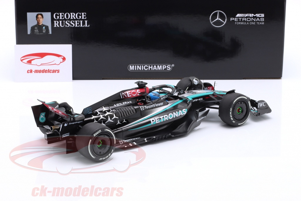 Minichamps 1:18 G. Russell Mercedes-AMG F1 W15 #63 gagnant Autriche GP ...