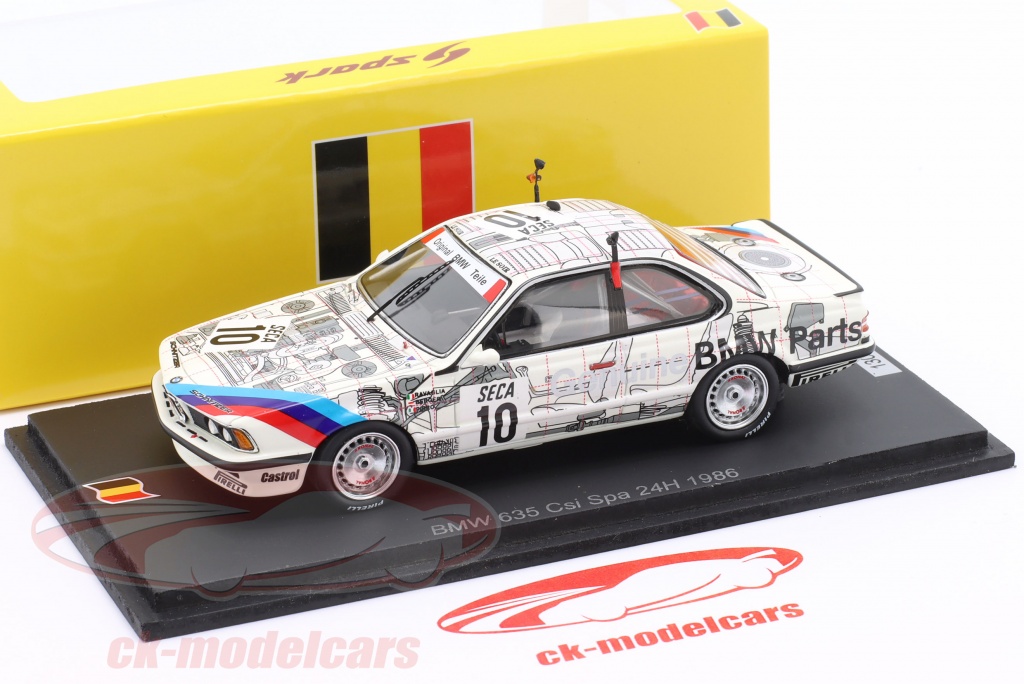 Spark 1:43 BMW 635 CSi #10 3rd 24h Spa 1986 Pirro, Berger, Ravaglia ...