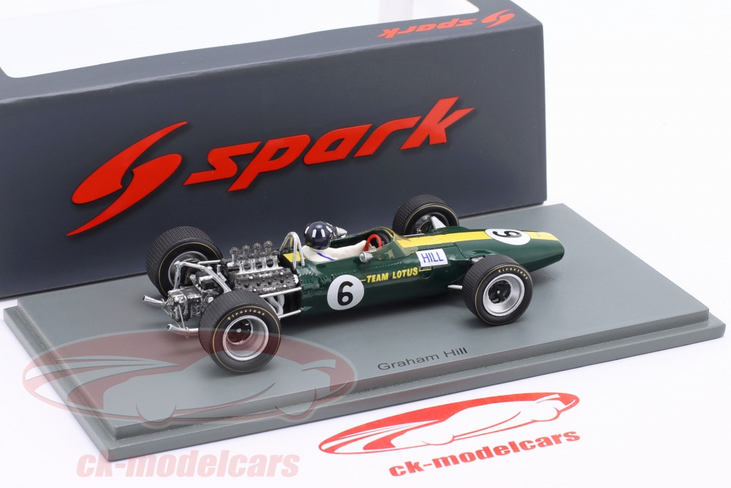 Spark 1:43 Graham Hill Lotus 49 #6 británico GP fórmula 1 1967 S6360 ...