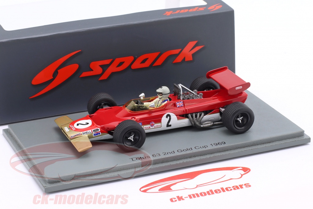 Spark 1:43 Jochen Rindt Lotus 63 #2 2nd Gold Cup Oulton Park 1969 S6355 ...