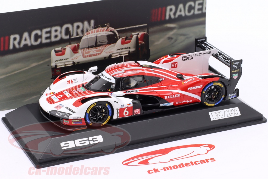 Spark 1:43 Penske Porsche 963 #6 4ème 24h LeMans 2024 Estre, Lotterer, Vanthoor WAP0207010S963 ...