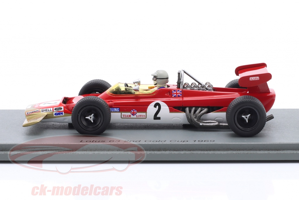 Spark 1:43 Jochen Rindt Lotus 63 #2 2nd Gold Cup Oulton Park 1969 S6355 ...
