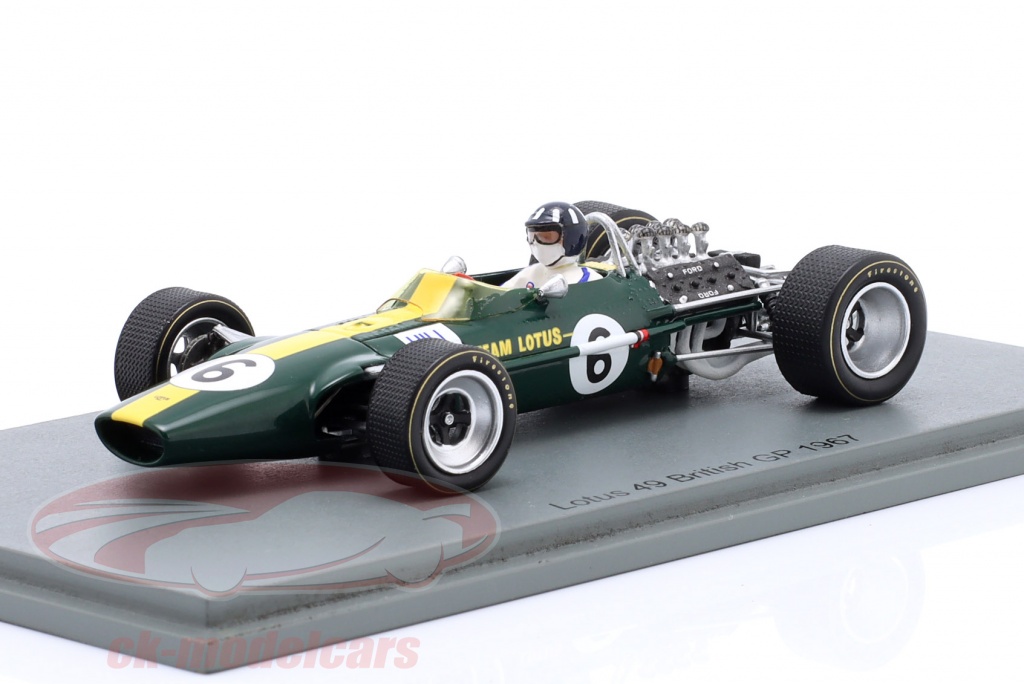 Spark 1:43 Graham Hill Lotus 49 #6 British GP Formula 1 1967 S6360 model car S6360 9580006963604
