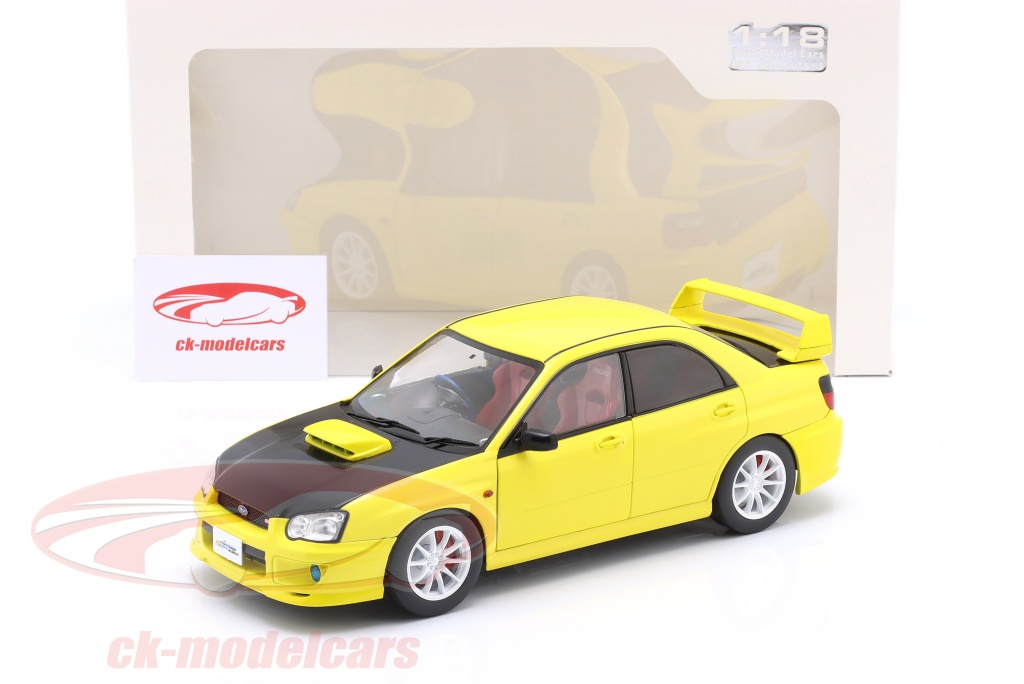 Solido 1:18 Subaru Impreza WRX STI year 2003 yellow / black S1812302 ...