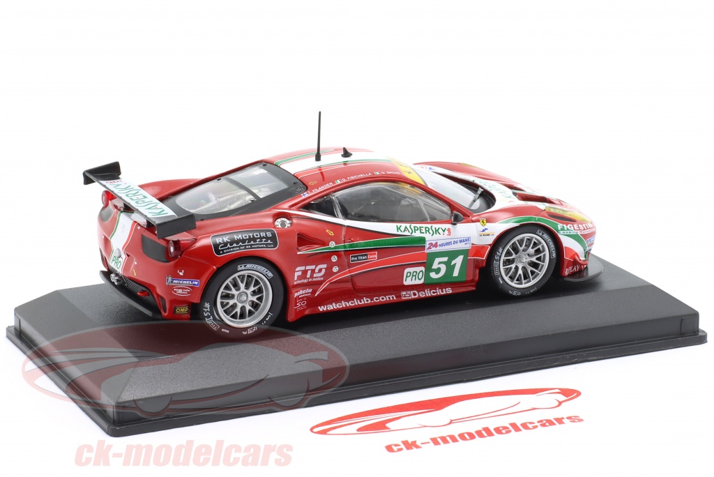 Altaya 1:43 Ferrari 458 Italia GTC #51 24h LeMans 2011 AF Corse SRL MW1ALA0057 modèle voiture ...