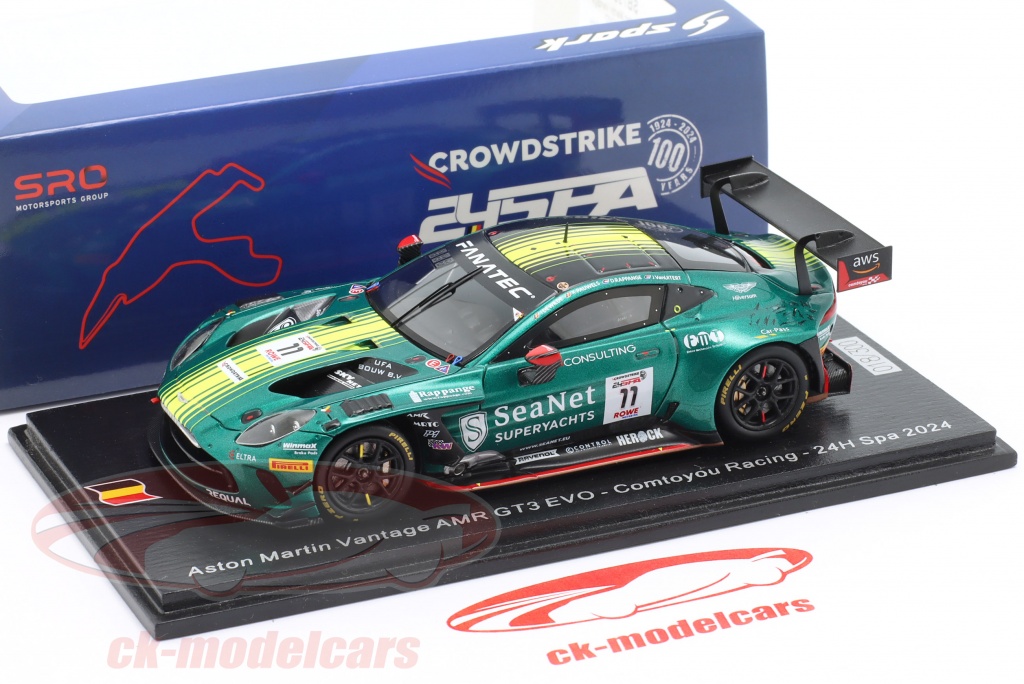 Spark 1:43 Aston Martin Vantage AMR GT3 Evo #11 24h Spa 2024 Comtoyou Racing SB795 Modellauto ...