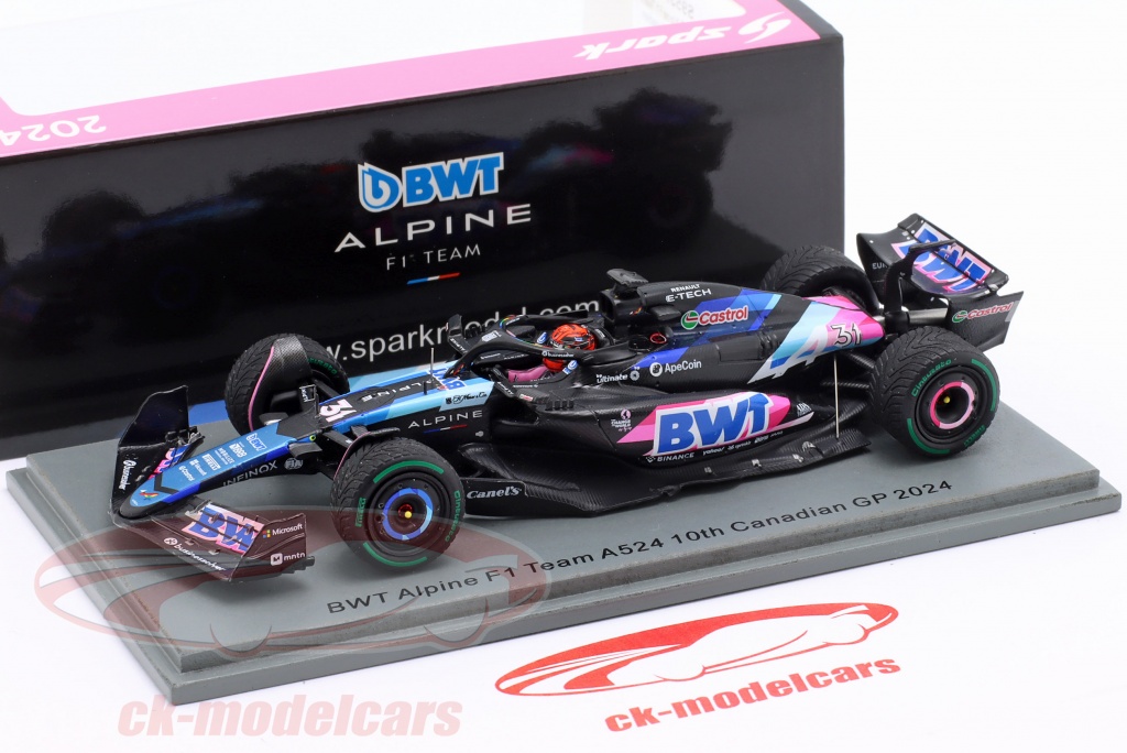 Spark 1:43 Esteban Ocon Alpine A524 #31 Canada GP Formula 1 2024 S9537 ...