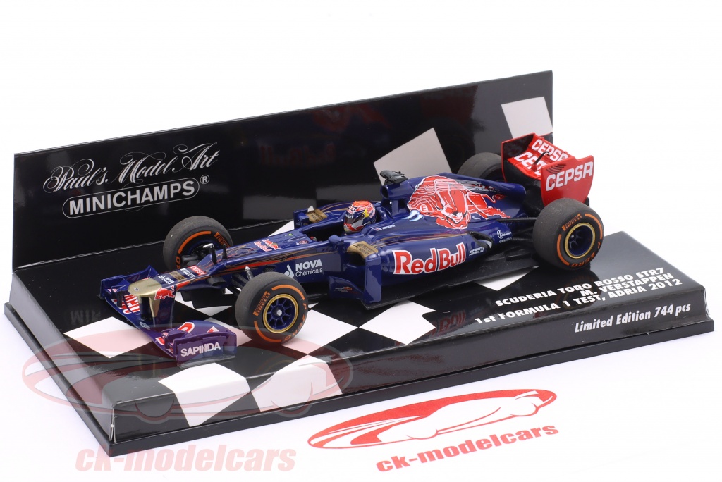 Minichamps 1:43 Max Verstappen Toro Rosso STR7 Renault 1ST F1 Test ...