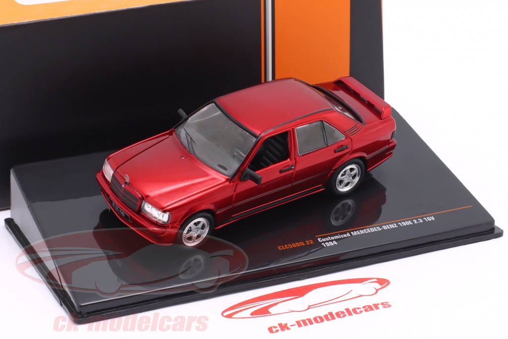 Ixo 1:43 Mercedes-Benz 190E Custom Year 1984 red CLC580N.22 model car ...