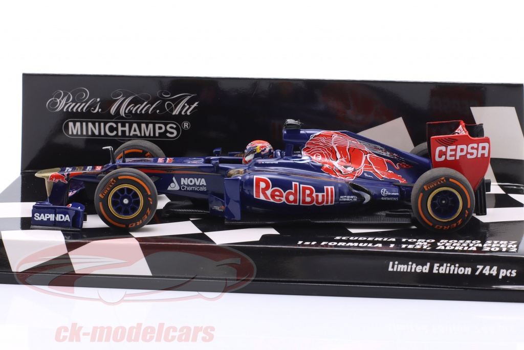 Minichamps 1:43 Max Verstappen Toro Rosso STR7 Renault 1ST F1 Test ...