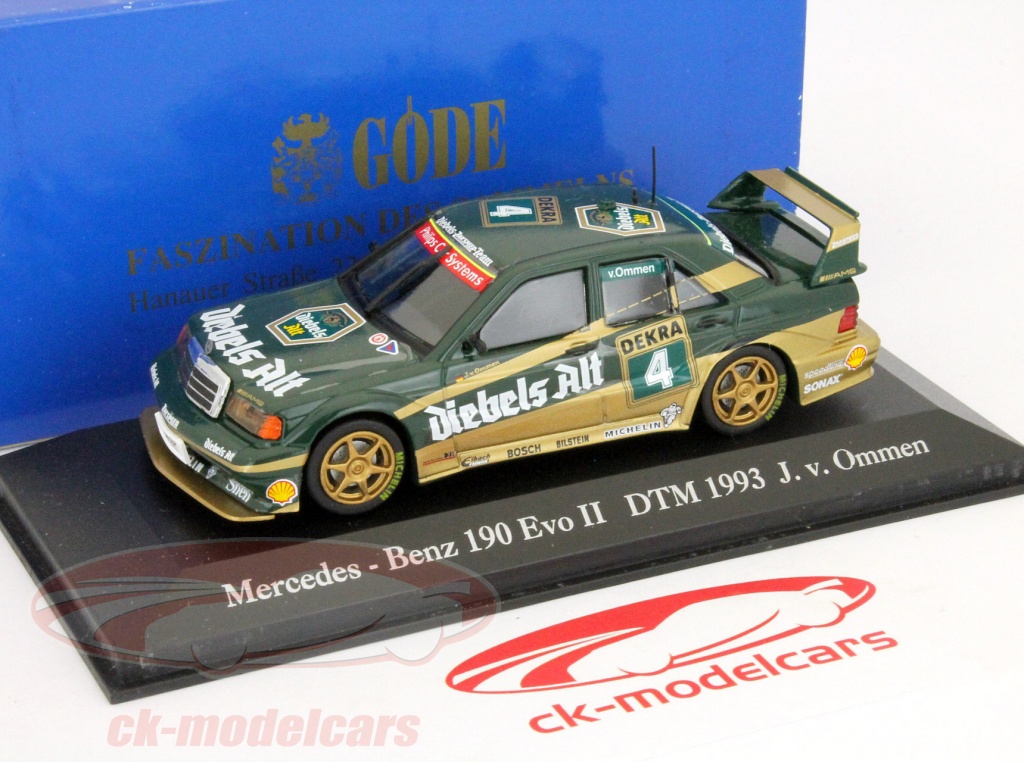 Minichamps 1:43 Jv Ommen Mercedes-Benz 190 Evo II DTM 1993 Göde Edition ...