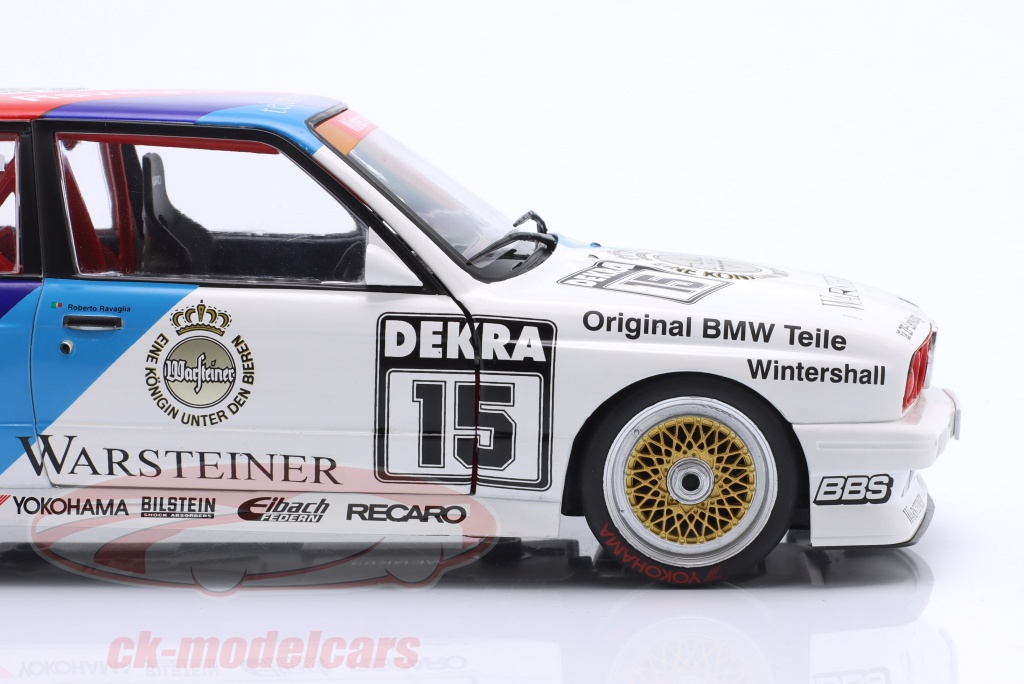WERK83 1:18 BMW M3 (E30) #15 DTM Champion 1989 Roberto Ravaglia W18038002C (Collector's Box ...