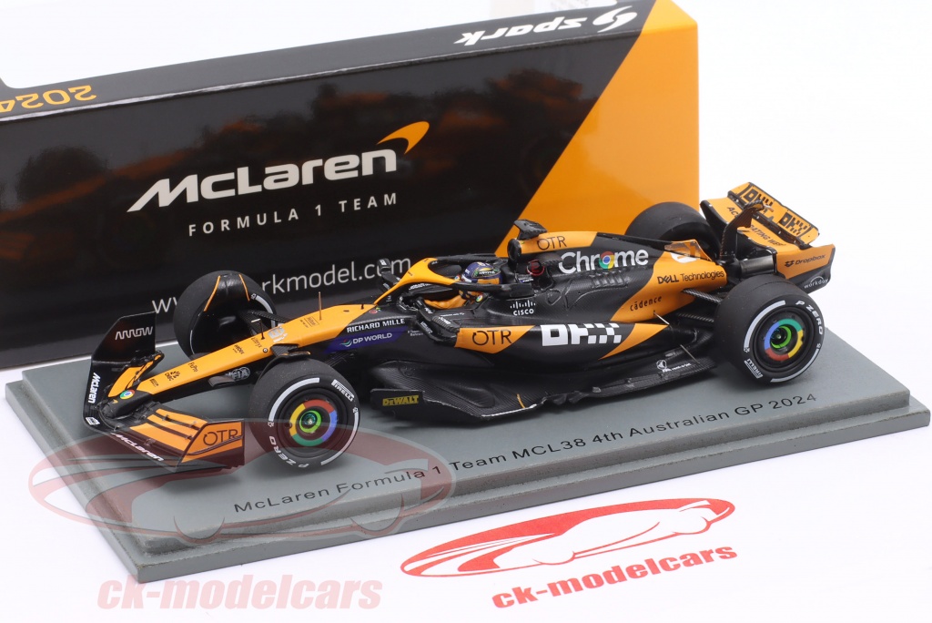 Spark 1:43 Oscar Piastri McLaren MCL38 #81 4 Australien GP formel 1 2024 S9524 model bil S9524 ...
