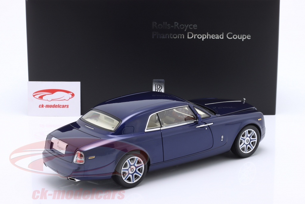 Kyosho 1:18 Rolls Royce Phantom Coupe 2-Türer Baujahr 2008 blau metallic 08862BLM Modellauto ...